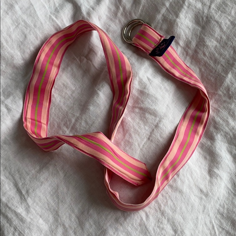 Pink And Green Ribbon Belt - Gem
